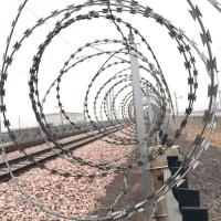 China Hot Dipped Galvanized Barbed Wire Rope Heavy Duty Wire Mesh Fence Anti-Climb Security Farm for sale