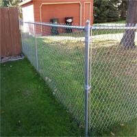 China Silvery 50 Feet Length Galvanized Chain Link Fence Diamond Wire Mesh Corrosion Resistant for sale