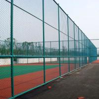 China Hot Dip Galvanized PVC Coated Chain Link Fence 25m Length for Tennis Court Security for sale