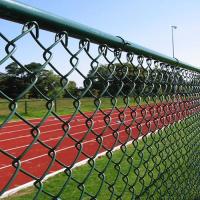 China Hot Dip Galvanized PVC Coated Chain Link Fence 25m Length for Tennis Court Security for sale