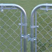 China Residential Safety Galvanized Chain Link Fence Gate Single Arm With Barbed Wire for sale
