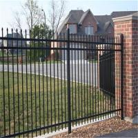 China 6 Foot Galvanized Powder Coated Picket Steel Fence Panels for Metal Garden Fence for sale