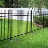 China Powder Coated 6ft X 8ft Easily Assembled Picket Steel Fence for Outdoor Security and Ornamental Use for sale