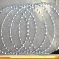 China PVC Coated 2.8mm Wire Diameter Razor Barbed Wire Anti-Climb for Villa & Warehouse Wall Security for sale