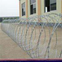 China High Security Anti-Climb Fence Rapid Installation Dismantling Razor Barbed Wire Mesh Cross Blade Galvanized Perforated for sale