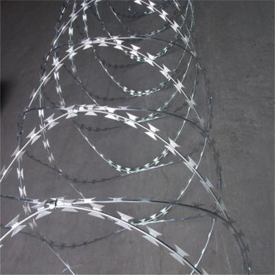China Safety Protection Barbed Wire Fence 2.5mm Iron Wire Mesh Razor Barbed 25kgs/Roll Galvanized Barbed Wire for sale