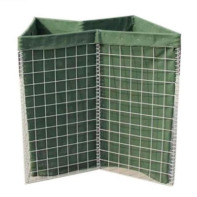 China 7.6cm Shooting Range Defensive Barriers Galvanized Iron Wire Gabions with Square Holes for sale