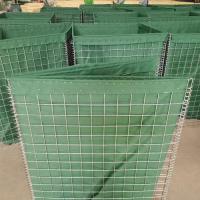 China 7.6cm Shooting Range Defensive Barriers Galvanized Iron Wire Gabions with Square Holes for sale
