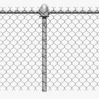 China High Quality 6 Foot 8FT 10FT PVC Chain Link Fence Price Galvanized Cyclone Wire Fence Metal Panel for Garden Outdoor for sale