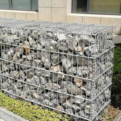 China 2x1x1m Gabion Cage HDG Wire Mesh 8*10cm Gabion Box Retaining Wall Gabion Basket Barrier PVC Coated Erosion Control for sale