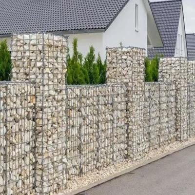 China 2.7mm Galvanized Gabion Basket Size 2x1x1m 1.5x1x1m with Cell Size 8x10cm Woven Gabion Mesh for sale