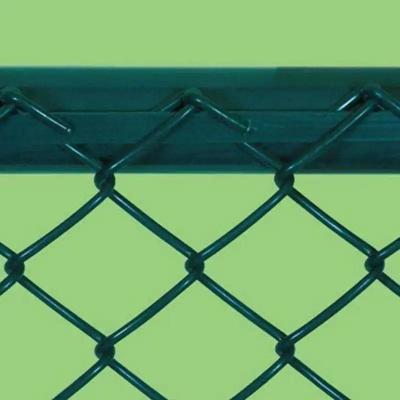 China 100ft Galvanized Black Chain Link Fence Cyclone Wire Mesh Fence Panel Chain Link Fence for sale