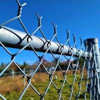 China 4mm Diamond Galvanized Chain Link Fence 60*60mm Mesh Openning for sale