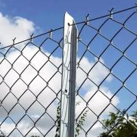 China Galvanized 4ft 5ft 6ft Chain Link Fencing Outdoor Diamond Hole Cyclone Iron Wire Mesh Garden Fencing Panel with Gate for sale