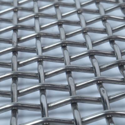 China Manganese Steel/stainless Steel Crimped Wire Mesh Vibrating Screen Mesh with Hook Strip for Mineral for sale