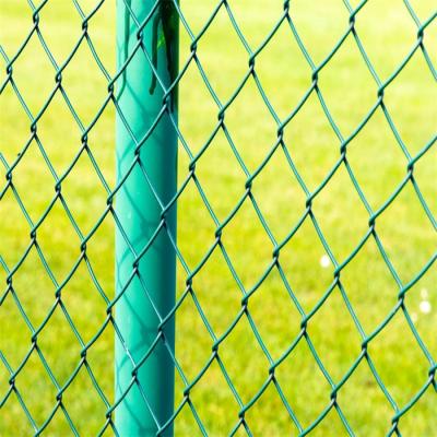China Low Price Low Carbon Steel Knitted Wire Mesh Chain Link Fence PVC Coated Garden Fencing for Fencing for sale