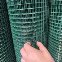 China 1/2 Inch Green PVC Coated Welded Wire Mesh Rolls Hardware Cloth for sale