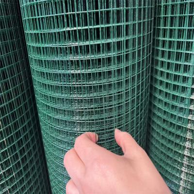 China 1/2 Inch Green PVC Coated Welded Wire Mesh Rolls Hardware Cloth for sale