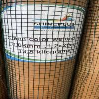 China 38x38mm Classic Green Coated Galvanized Welded Wire Mesh Panels with High Tension Strength for Outdoor Fencing for sale