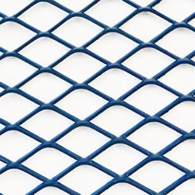 China Anti-Rust PVC Steel Expanded Metal Mesh Diamond Hole Plain Weave Outdoor Flower Stand Support Weather-Resistant High for sale