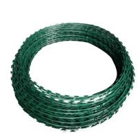 China Premium SUS304 Stainless Steel 2.2mm Wire 18mm Blade BTO-22 Razor Barbed Wire for High-Security Fencing for sale