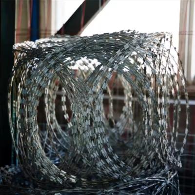 China Hot-Dip Galvanized Razor Wire Heavy-Duty Razor Barbed Wire for Residential Security Fencing for sale