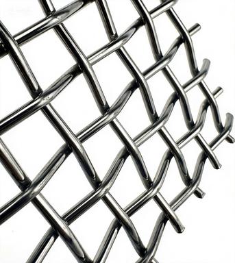 China Hot-dipped Galvanized Crimped Wire Mesh with Customizable Aperture for Construction Wall Protection for sale