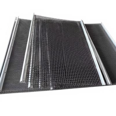 China 65Mn Manganese Steel Crimped Wire Mesh with 1.5mm-10mm Wire Diameter and 5mm-150mm Hole Size for Vibrating Screens for sale