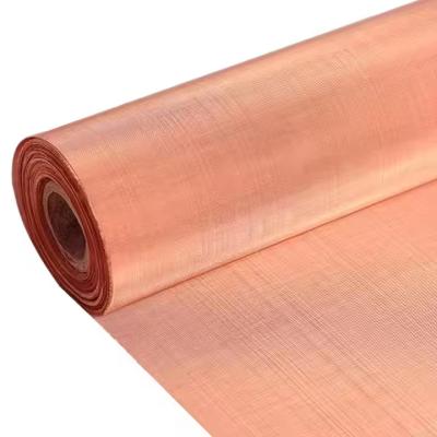 China High Conductivity Copper Wire Mesh 16-120 Mesh with 0.10-0.50mm Wire Diameter for Grounding and Electronic Equipment for sale