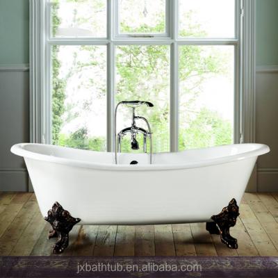 China Indoor Shower Tray Legs Cast Iron 170 Bath Clawfoot Cast Enameled Bathtub Apartment Size Antique Bathtub Prices for sale