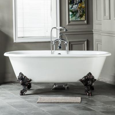 China Cast iron glazed bathtub china plastic antique red inflatable free china bust foot tub clawfoot spa for sale