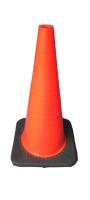 China 28inch Highway Safety PVC Road Cone with Black Base for sale