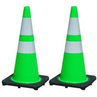 China 28inch Highway Safety PVC Road Cone with Black Base for sale
