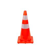 China 28inch Durable High Visibility Orange PVC Road Cone Wide Body for sale