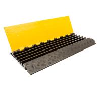 China Highly Visible Anti-Slip Outdoor Rubber Cable Protector 5 Channel for sale