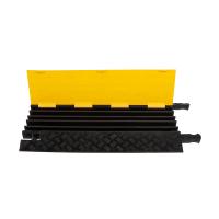 China Highly Visible Anti-Slip Outdoor Rubber Cable Protector 5 Channel for sale