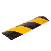 China Easy Rider Industrial Rubber Speed Bump with Two Cable Channels for sale