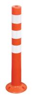 China 75cm Fluorescent Orange Plastic Parking Bollard Traffic Safety Post for sale