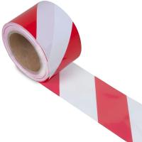 China Red/White Hazard Warning Tape Road Safety Caution Tape Reflective PVC Barricade Tape for sale