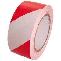 China Hazard Warning Barrier Tape PVC Safety Warning Tape Red/White 500Mtr for sale