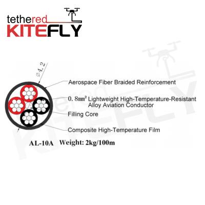 China AL-10A Cable 0.5mm² Multi-Strand Alloy Wire Aviation Fiber Woven Sheath Φ4.2mm for sale