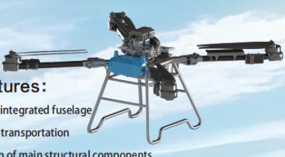 China TA200 Hybrid Multi-Rotor Flight Platform 20kg Payload Titanium Alloy Fuselage for sale