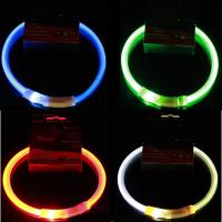 China Silicone Waterproof LED Dog Collars Customized USB Rechargeable Dog Collars Personalized for sale
