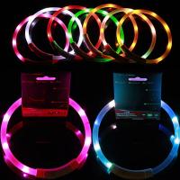 China Silicone Waterproof LED Dog Collars Customized USB Rechargeable Dog Collars Personalized for sale