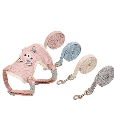 China Adjustable Pet Vest Collar Nylon Cat Walking Harness Customized For Small Pets for sale