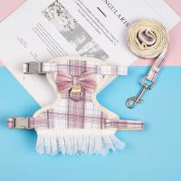 China Adjustable Pet Vest Collar Nylon Cat Walking Harness Customized For Small Pets for sale