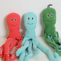 China 16 Inch Squeaky Octopus Dog Toy Red / Blue / Green Stuffed Octopus Dog Toy for sale