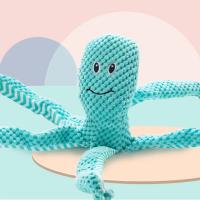 China 16 Inch Squeaky Octopus Dog Toy Red / Blue / Green Stuffed Octopus Dog Toy for sale
