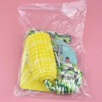 China Eco Friendly Corn Shaped Dog Toothbrush Rubber Dog Toothbrush Chew Toys With Cotton Rope for sale
