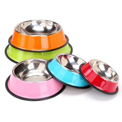China 10oz - 50oz Dog Feeder Bowls Powder Coated Stainless Steel Dog Bowls for sale